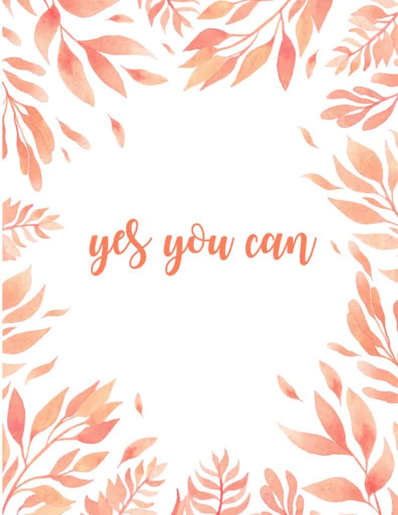 5 Free Inspirational Quote Printables watercolor art calligraphy prints