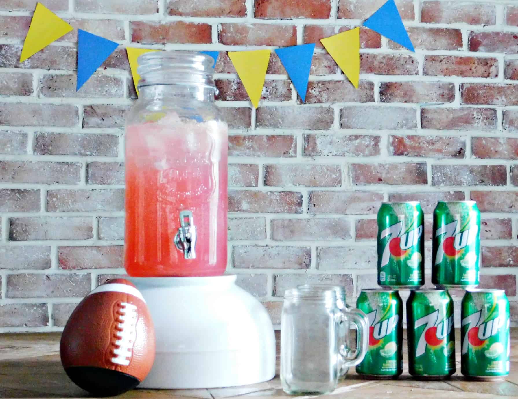 7UP Fruity Football Party Punch Superbowl food drinks