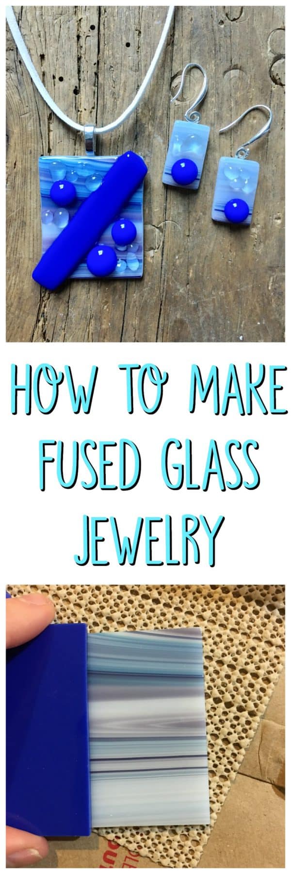 Fused Glass Jewelry Dichroic Glass Art Tutorial Pendant and Earrings