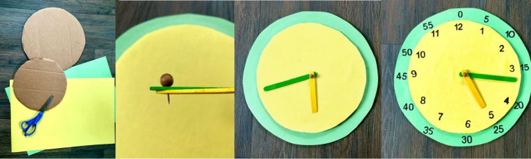 How to Make a Cardboard Clock: A Learning Tool for Kids - Crafty Little ...